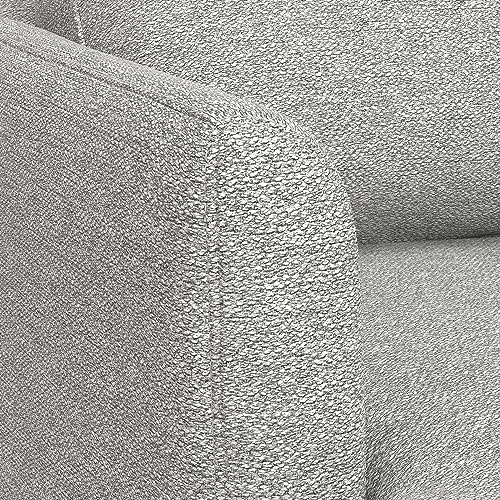 SIMPLIHOME Livingston Mid-Century Modern 90 Inch Wide Sofa in Mist Grey Woven-Blend Fabric, For the Living Room and Family Room