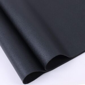 HGUAN Solid Color Faux Leather 12"X53"(30cmX135cm),Faux Leather Sheets Roll Very Suitable for Making Crafts, Leather Earrings, Bows,Sewing (Black)