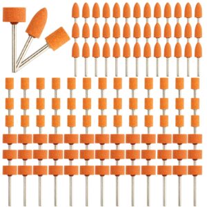 zorunna 120pcs sanding bits for dremel rotary tool, strong grinding stones bits with 1/8" shank, aluminum oxide sanding accessories to polish sharpen jade, rust and metal(3 sizes).