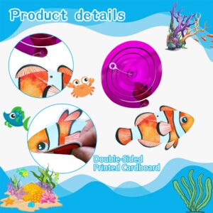 54 Pcs Under The Sea Party Decorations Ceiling Hanging Swirls Ocean Party Decorations Sea Animals Fish Themed Party Supplies Baby Shower Mermaid Birthday Beach Party Favor for Kids Boys Girls