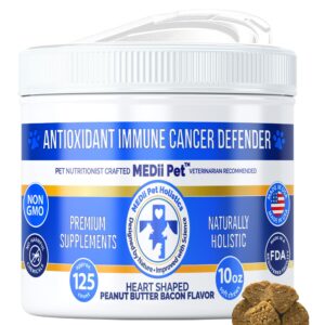 MEDii Pet’s Dog Cancer Prevention. Antioxidants+Free Radical Cancer Blocker. Slows Dog Aging. Helps Prevent Expensive Dog Cancer Treatments. 125 Soft Treats 10oz Boost Dog Health. Safe No Chemicals!