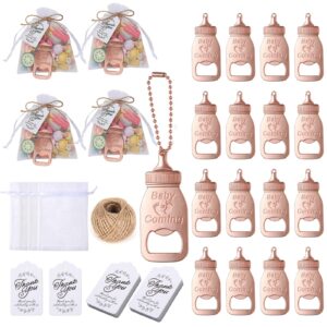 xhipy 50 sets baby shower favors bottle opener, baby shower party favors opener, baby shower favors for guests, baby shower return gifts for guest, baby shower party favors for girl/boy (rose gold)