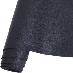 hguan solid color faux leather 12"x53"(30cmx135cm),faux leather sheets roll very suitable for making crafts, leather earrings, bows,sewing (black)