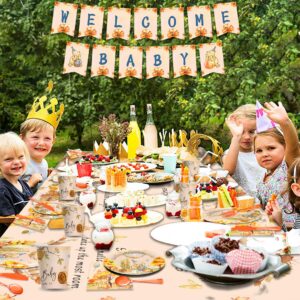 Piooluialy Autumn Winnie Pooh Baby Shower Decorations - Classic Winnie Pooh Party Supplies Include Banner, Tablecloth, Plates, Cups, Napkins, Cutlery, Winnie Thanksgiving Party Supplies | 24 Guests