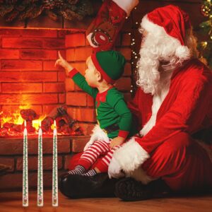 Jutom 3 Pcs Christmas Advent Candle Countdown Christmas Calendar Candle Christmas Gifts Advent Calendar, 12 Inch