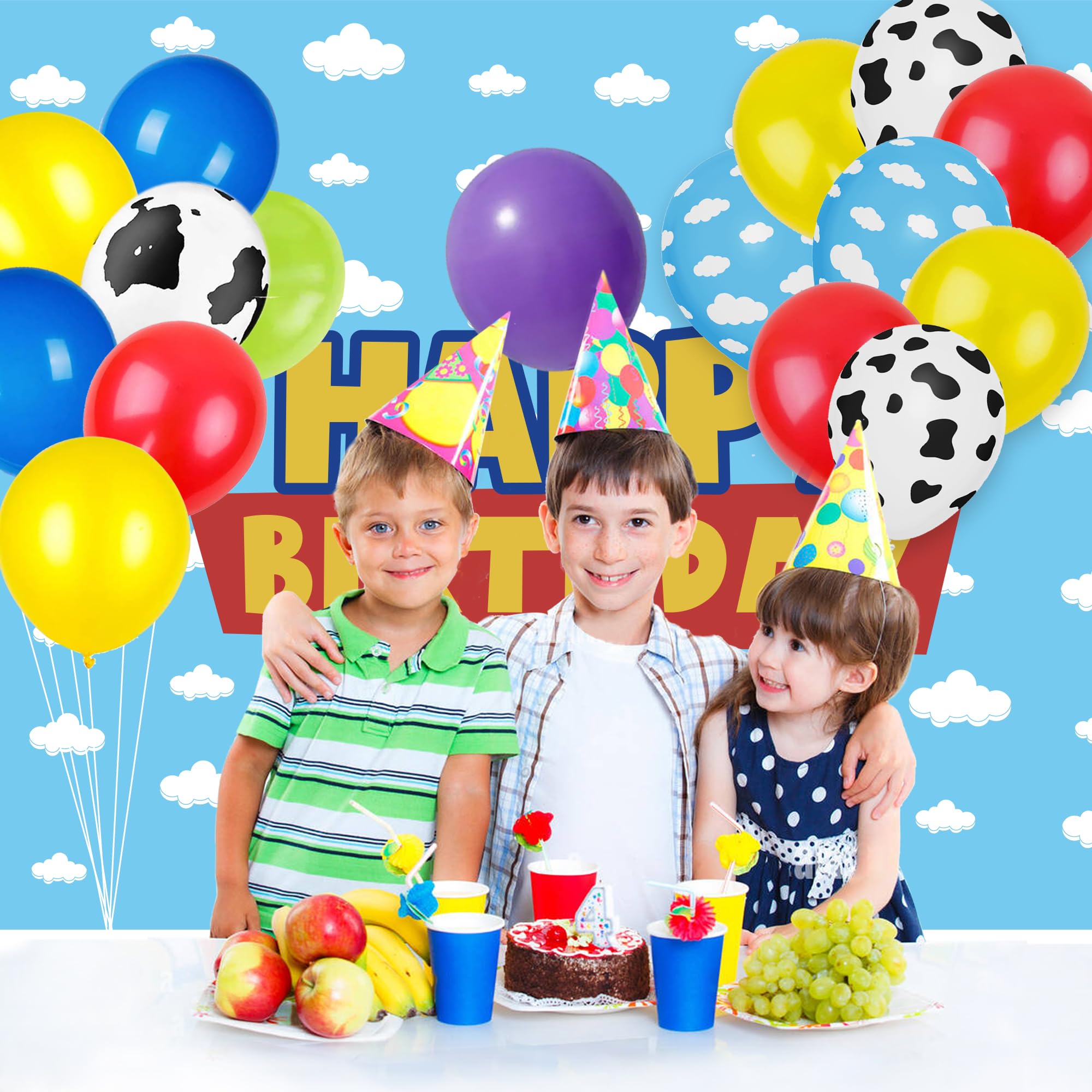 Cartoon Balloons Cow Birthday Party Supplies Decorations Cow Print Cowgirls Balloons Arch Garland Kit Farm Animal Baby Shower Theme Party Favor Decor