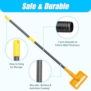 YeYeBest Mop Handle Commercial Heavy Duty - 60 inch Metal Commercial Mop Stick, Adjustable for Industrial & Household Floor Cleaning, 1Pack