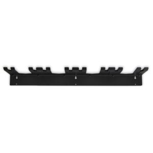 trapaway wall rack | holds 4 pair of skis or snowboard by bindings | garage organizer for yard tools, gear & equipment | aluminum | no moving parts to break or pinch | made in the usa (black quad)