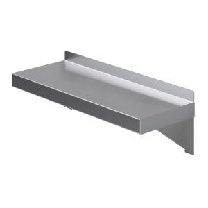 amgood 6 in. x 16 in. stainless steel wall shelf with squared edge | nsf certified | appliance & equipment metal shelving | kitchen, restaurant, garage, laundry, utility room