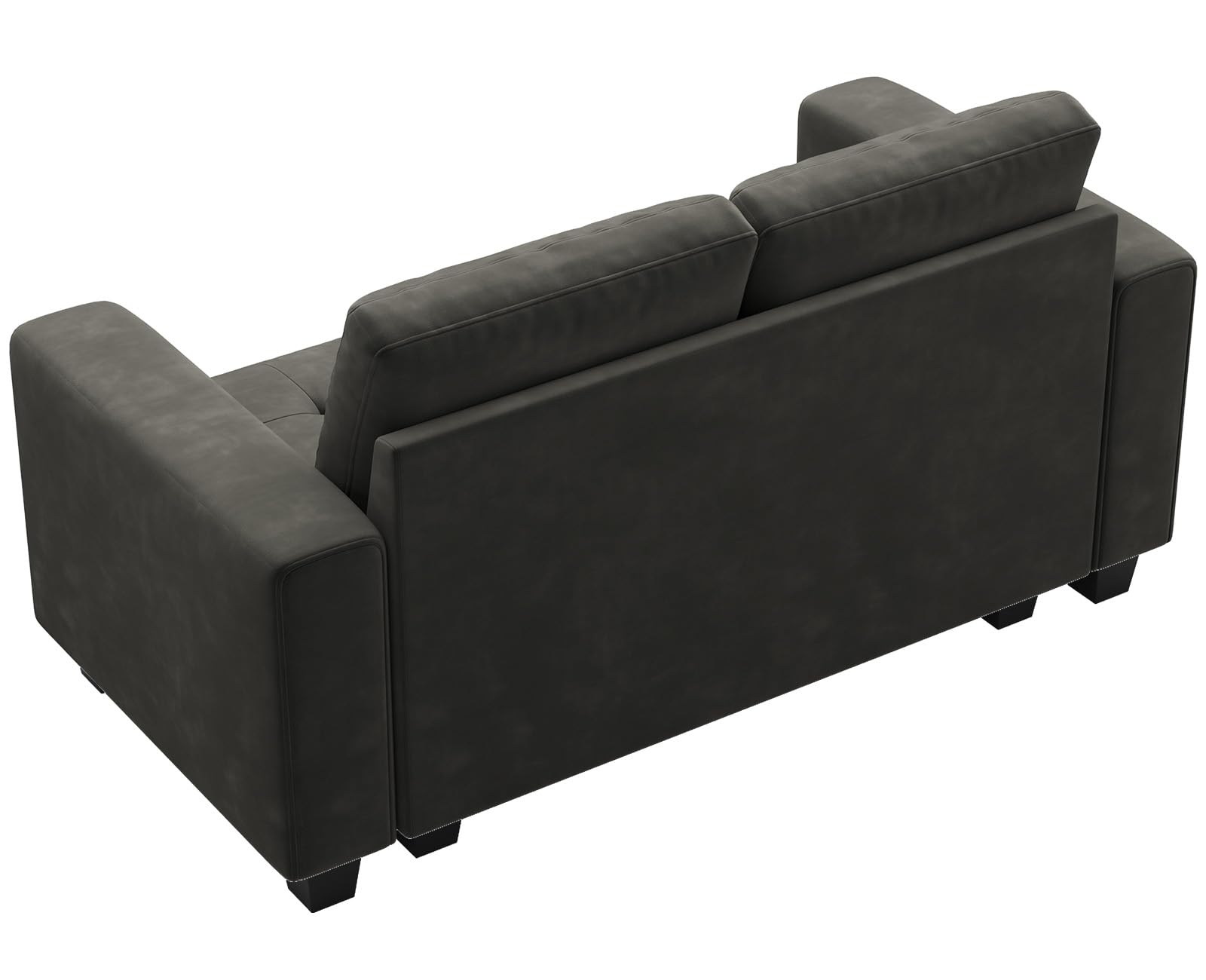 Belffin Velvet Modular Loveseat Sofa Couch 2 Seater Sofa Love Seats for Small Space Grey