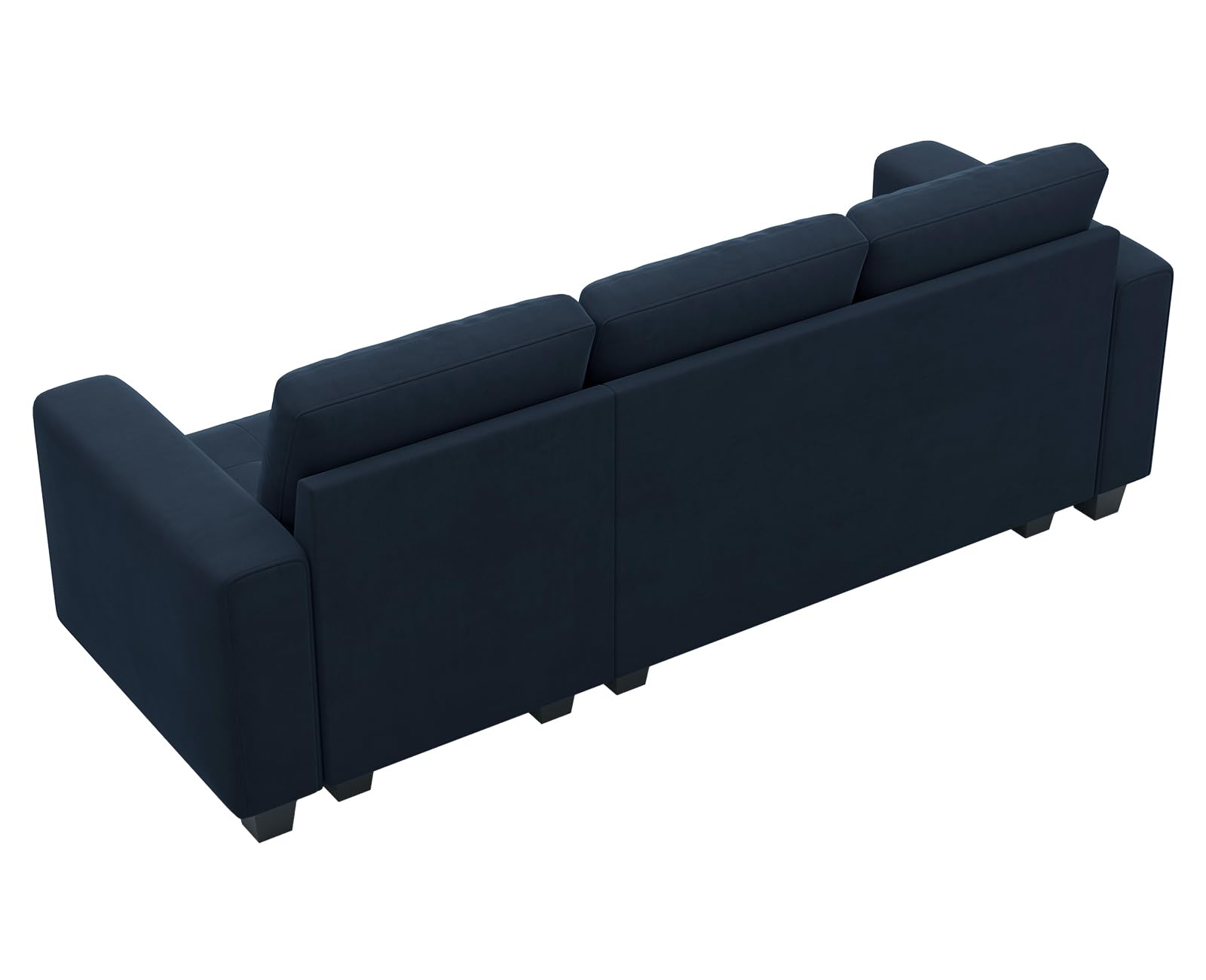 Belffin Velvet Modular Sofa Couch 3 Seater Sofa Couch for Living Room Blue