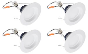 (case of 4) sylvania 74297 - ledrt56900950rp led recessed can retrofit kit with 5-6 inch recessed housing, 13 watt, 5000k daylight