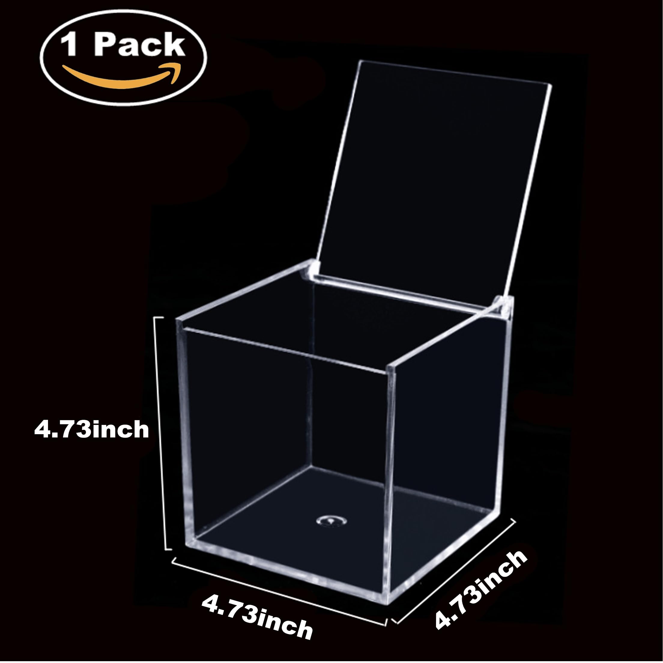 KissYou Acrylic Storage Box Coffee Pod Holder Organizers Accessories Anti Dust Durable Clear Acrylic Box for House and Office Use, Transparent Box with Lid