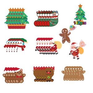 147pcs christmas lollipop paper cards decorations,paper cards for christmas lollipop sugar-loaf candy gift package wrapping decorations xmas lollipop supplies design candy holder (7style)