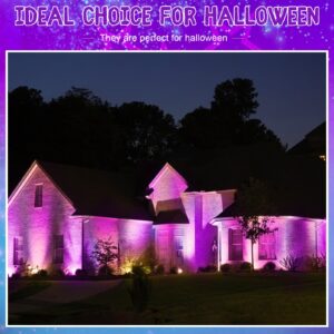 Lanties 6 Pieces Halloween MR16 LED Bulb 12V 6W Light Bulbs for Christmas Holiday Party Decoration Outdoor Landscape Lighting Party(Purple)