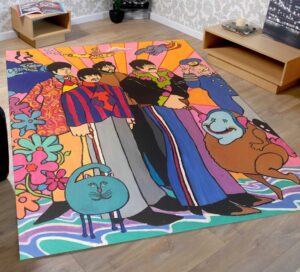 beatles rug, beatles fan rug, teen room rug, living room, non-slip rug, office rug, printed rug, cool rug d639.5 (47”x70”)=120x180cm