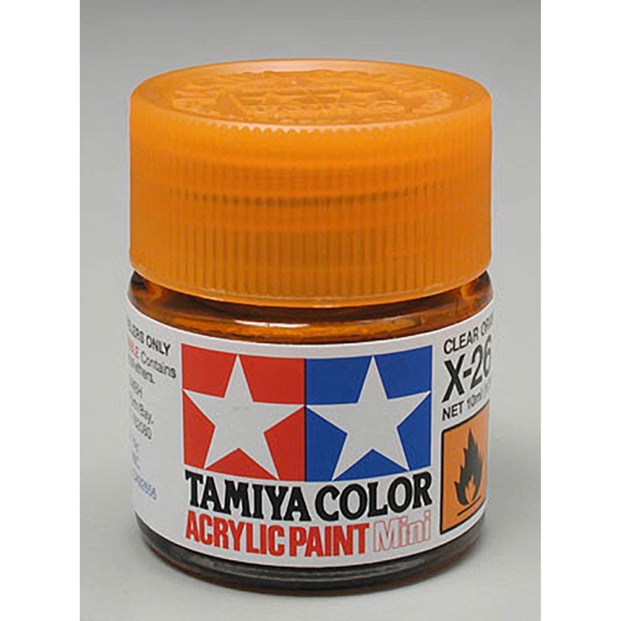 TAMIYA Acrylic Mini X26 Clear Orange TAM81526 Plastics Paint Acrylic