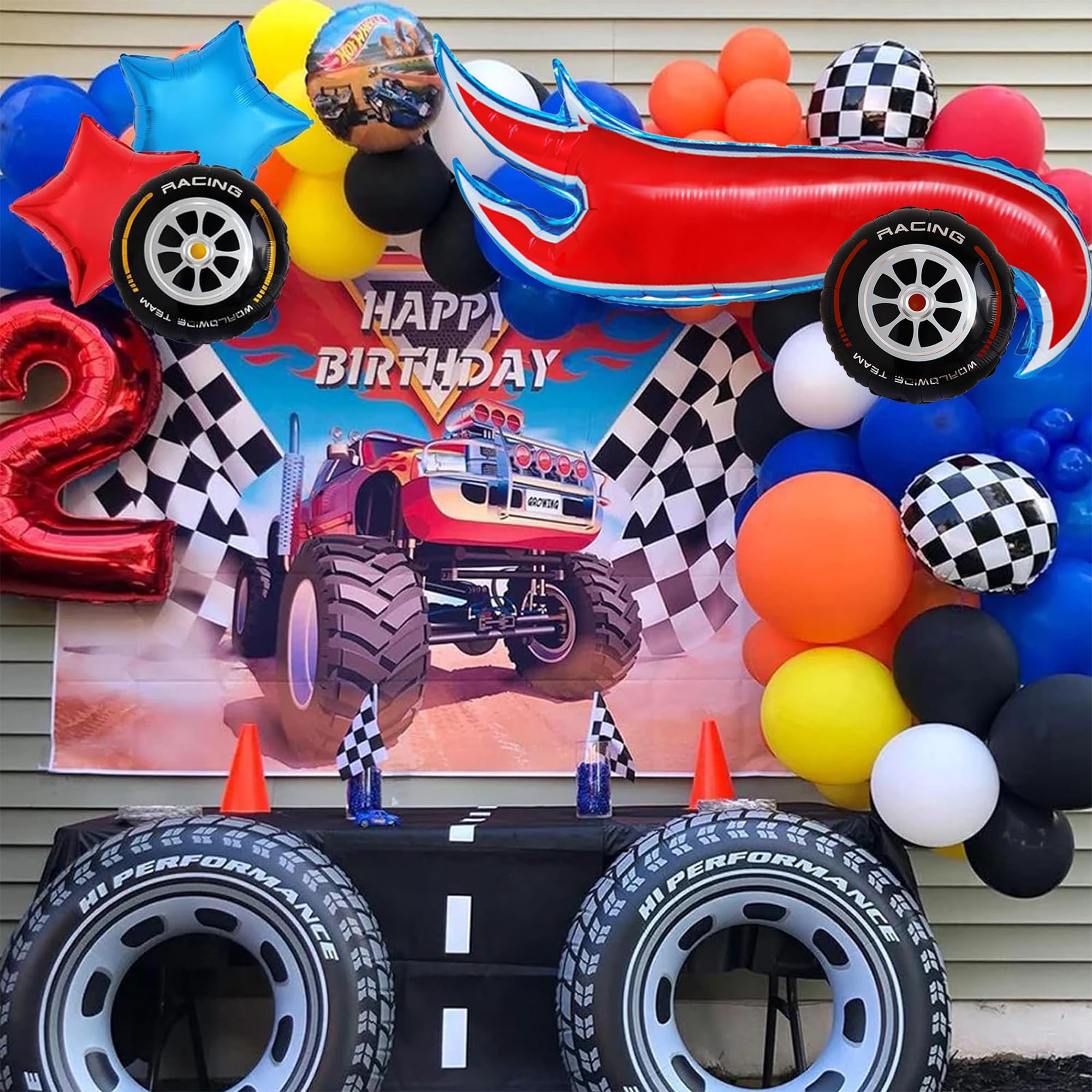 6 pcs Hot Car Themed balloons/Hot Race Car Birthday Party Supplies Baby Shower Party Decorations