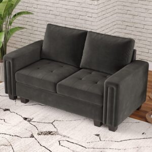 belffin velvet modular loveseat sofa couch 2 seater sofa love seats for small space grey