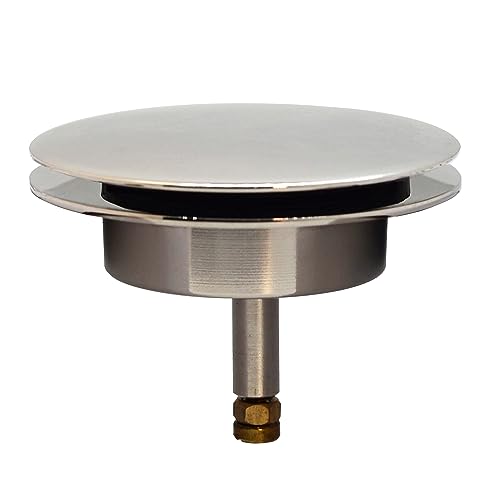 Westbrass D50P45SRE-05 45" Cable Drive Bathtub Drain Trim with Rotary Overflow Cover Knob, Pop-Up Stopper SCH. 40 PVC Fittings, Polished Nickel