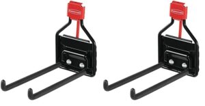 rubbermaid shed accessories multi-purpose hook, individual, black, garage organization for bikes/power tools/shovels/rakes (pack of 2)