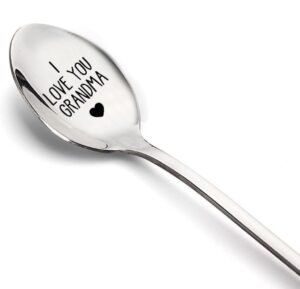 grandma gift spoon from grandchildren grandkids i love you grandma spoons for grandma grandmother christmas mother's day gift tea coffee lover gifts for grandma grandmother