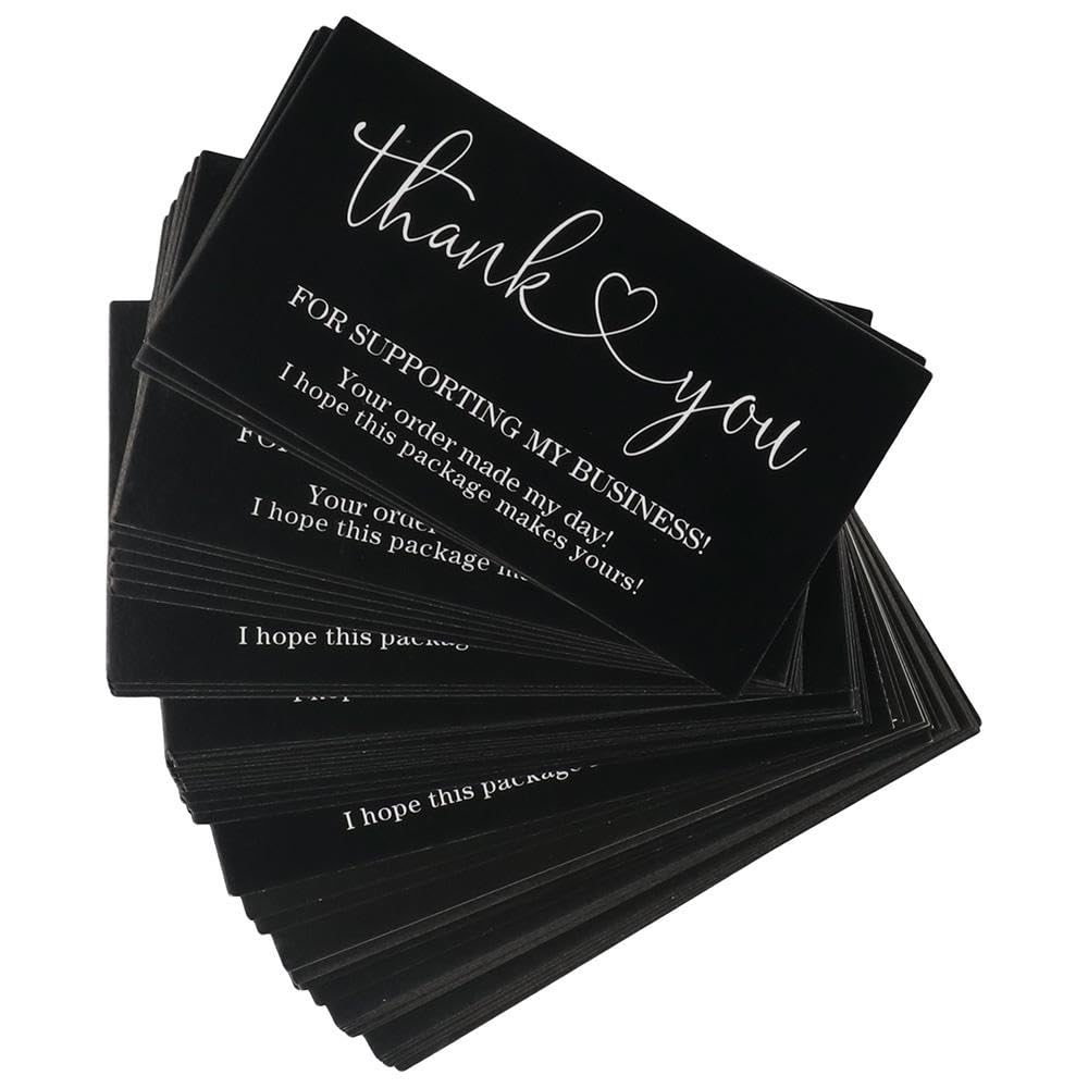 dohobby 100PCS Thank You For Supporting My Business Cards, Appreciate Cards Thanks Labels Package Inserts Greeting Postcard