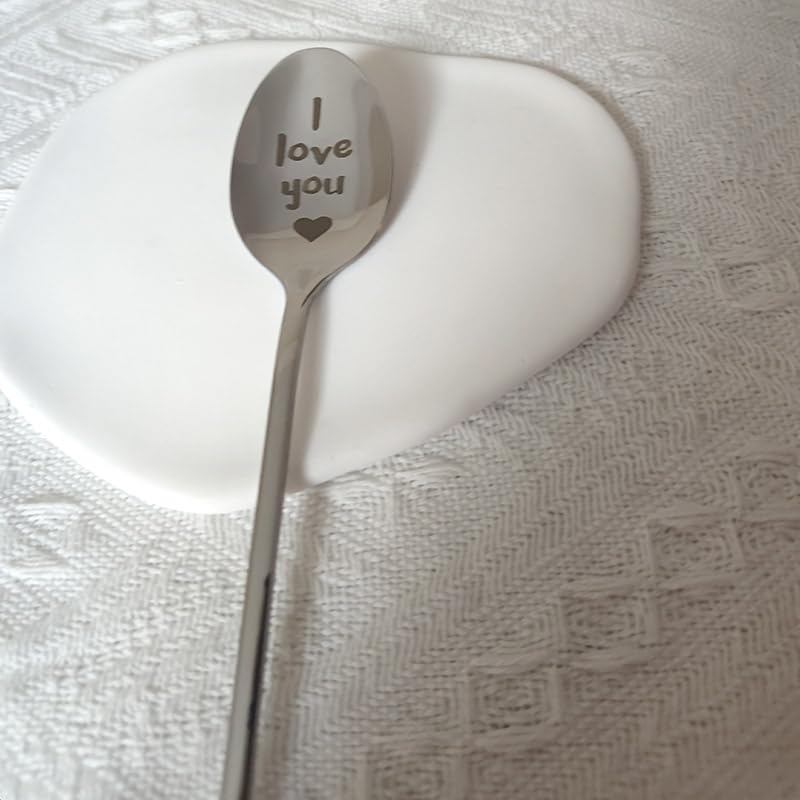 Couple Gift Spoons for Boyfriend Girlfriend I Love You Gifts Spoon for Him Her Anniversary Christmas Gift for Husband Wife Coffee Tea Lover Gifts Spoons for Mom Grandpa