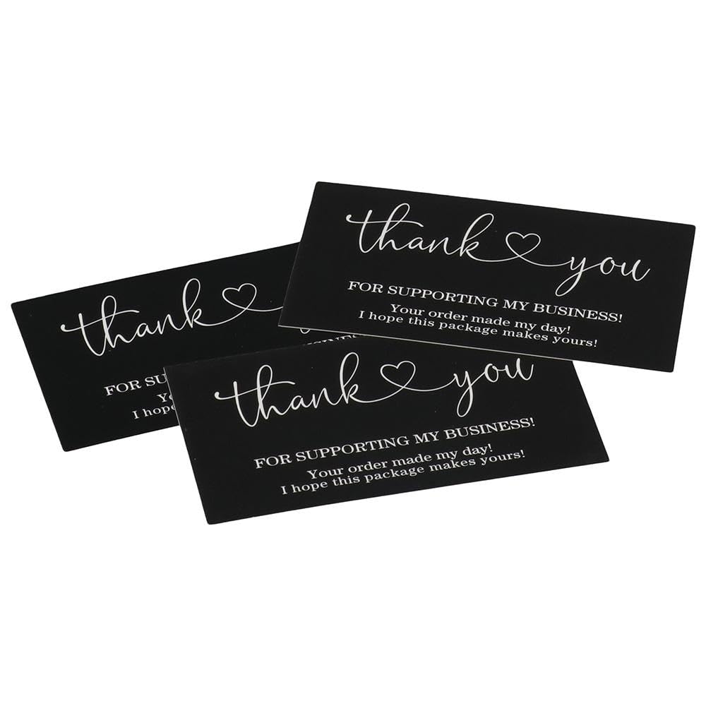 dohobby 100PCS Thank You For Supporting My Business Cards, Appreciate Cards Thanks Labels Package Inserts Greeting Postcard