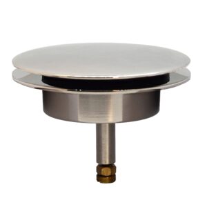 Westbrass D50P45SRE-05 45" Cable Drive Bathtub Drain Trim with Rotary Overflow Cover Knob, Pop-Up Stopper SCH. 40 PVC Fittings, Polished Nickel