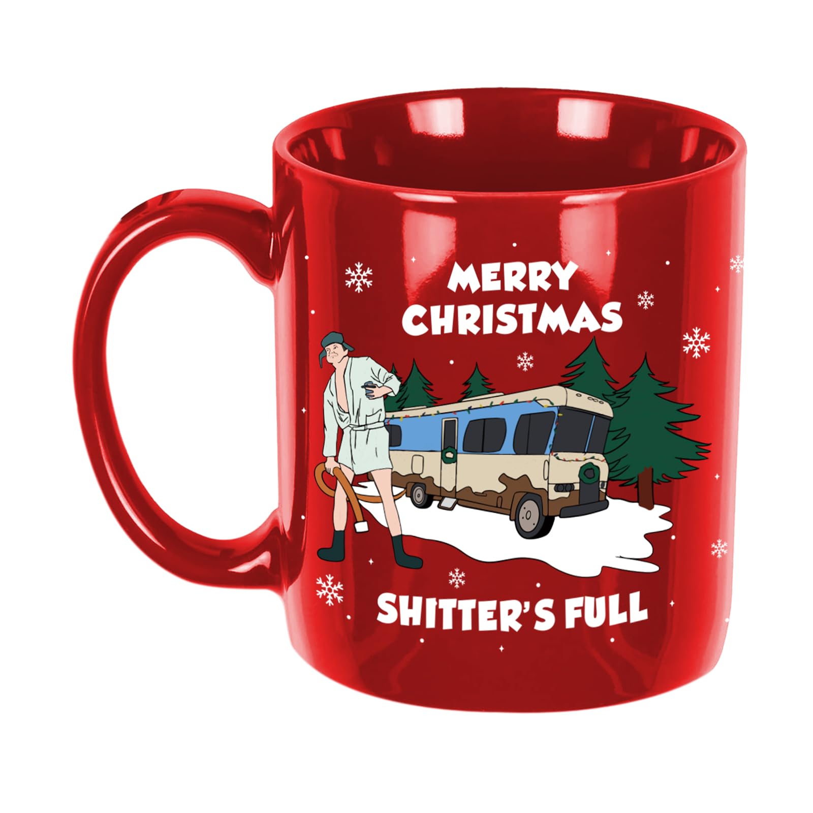 Arsemica National Lampoons Christmas Vacation Merchandise Gifts, Funny Christmas Coffee Mug, 11oz Christmas Vacation Drinking Cup Holiday Party Decor, Novelty White Elephant Gifts Stocking Stuffer