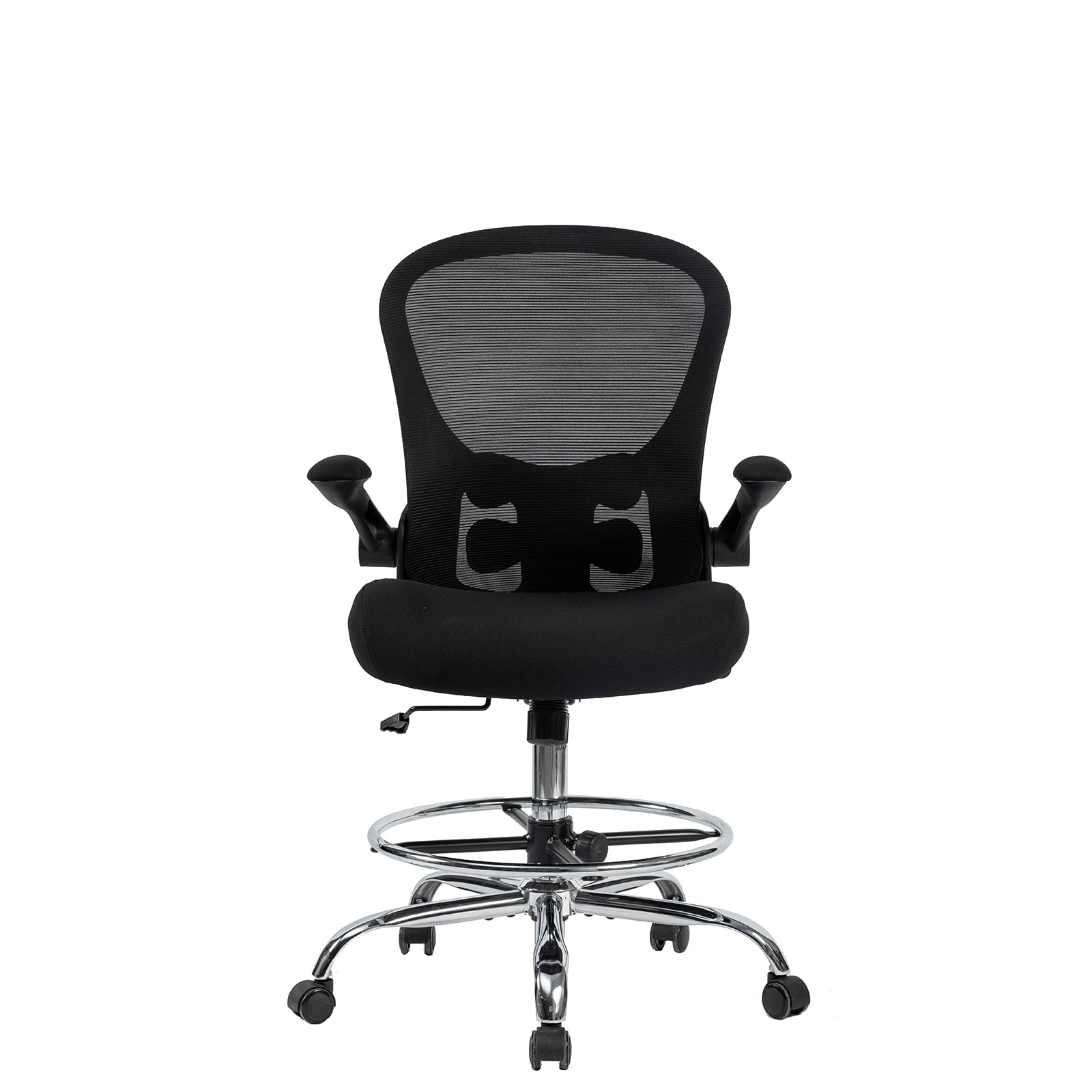 TLLMOON Classroom Chair Ergonomic Mesh Office Chair with 2D Armrests,Up&Down/Front&Rear Lumbar Support Swivel High Back Computer Chair with Adjustable Flip-up Armrests.