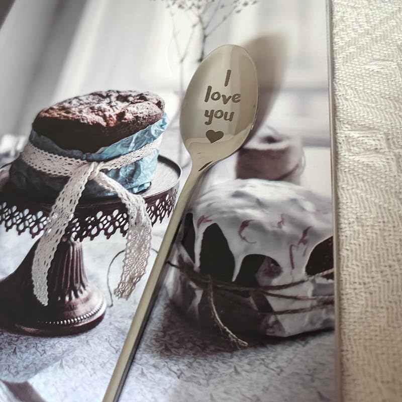 Couple Gift Spoons for Boyfriend Girlfriend I Love You Gifts Spoon for Him Her Anniversary Christmas Gift for Husband Wife Coffee Tea Lover Gifts Spoons for Mom Grandpa