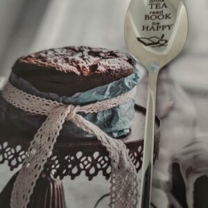 Tea Book Gifts Spoon for Women Men Drink Tea Read Book be Happy Spoon for Daughter Friends Tea Book Lover Gift for Teen Christmas Birthday Gifts for Tea Book Lover Spoons