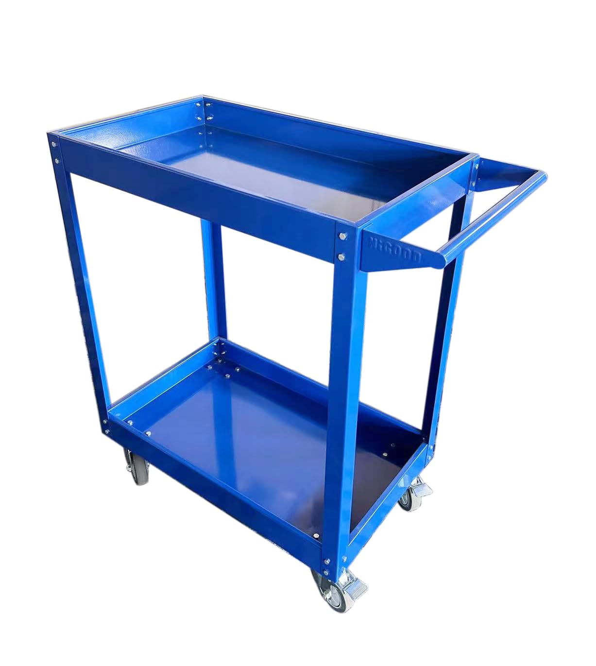 HIGOOD Heavy Duty Service Utility Cart,2 Shelf Steel, 800-Pound Capacity, 35.6 x 18.1x38-Inch