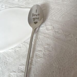 Couple Gift Spoons for Boyfriend Girlfriend I Love You Gifts Spoon for Him Her Anniversary Christmas Gift for Husband Wife Coffee Tea Lover Gifts Spoons for Mom Grandpa