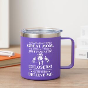 NOWWISH Christmas Gifts for Mom, Women, Wife - Gifts for Mom from Daughter, Son - Birthday Gifts for Mom, Mother - Mom Birthday Gifts - Mom Christmas Gifts - 14 Oz Mug, Purple