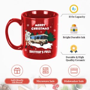 Arsemica National Lampoons Christmas Vacation Merchandise Gifts, Funny Christmas Coffee Mug, 11oz Christmas Vacation Drinking Cup Holiday Party Decor, Novelty White Elephant Gifts Stocking Stuffer