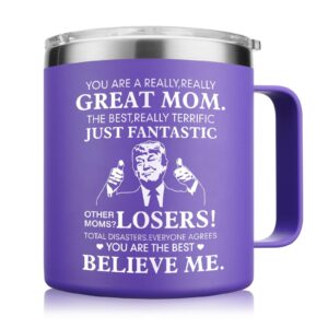 nowwish christmas gifts for mom, women, wife - gifts for mom from daughter, son - birthday gifts for mom, mother - mom birthday gifts - mom christmas gifts - 14 oz mug, purple