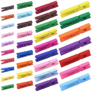 tanstic 180pcs 4 sizes colorful clothes pins kit, wooden colored clothespins clothes clips for crafts, hanging clothes, photos, pictures(1.18", 1.38", 1.77", 2.83")