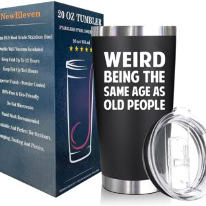 NewEleven Christmas Gifts For Men, Women - Funny Gag Gifts Ideas For Dad, Mom, Grandpa, Grandma, Husband, Wife, Uncle, Him - 40th 50th 60th 70th 80th Birthday Gifts For Men Women – 20 Oz Tumbler