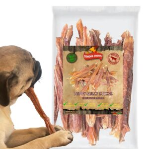 cowdog chews premium puppy bully stick for small dogs - natural dog treats delights for their chewing needs 20 oz (580 gr.)