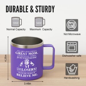 NOWWISH Christmas Gifts for Mom, Women, Wife - Gifts for Mom from Daughter, Son - Birthday Gifts for Mom, Mother - Mom Birthday Gifts - Mom Christmas Gifts - 14 Oz Mug, Purple