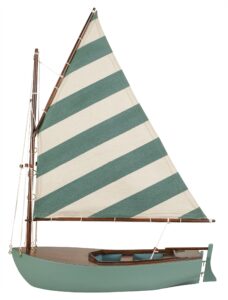 sailingstory wooden sailboat model ship catboat sail boat decor sailing boat model grey green