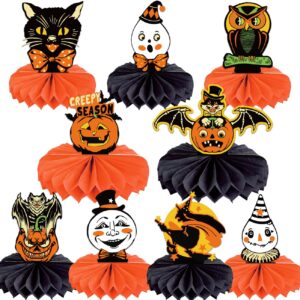 vintage halloween party decorations halloween table honeycomb centerpiece 9pcs johanna parker halloween table decor pumpkin ghost cat bat ornaments for halloween party supplies