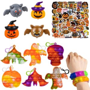 Sibucor 104 Pcs Halloween Party Favors for Kids, Pop It Fidget Toys, Classroom Prizes, Pinata Filler Goody Bag Stuffers, Treasure Box Toys, School Rewards,Treasure Chest Carnival Prizes Bulk Toys