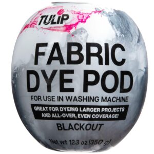 tulip fabric dye pod blackout (black), permanent dye for clothes and fabric