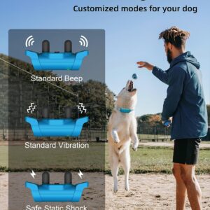 Bousnic Dog Shock Collar with Remote - [New Edition] 4000FT Dog Training Collar for Large Medium Small Dogs (8-120lbs) Waterproof E Collar with Beep, Vibration, Safe Shock