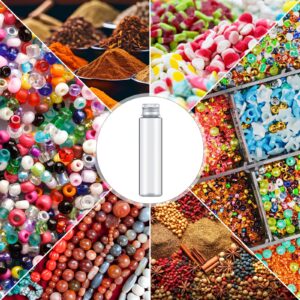 Tioncy 100 Pcs Clear Plastic Test Tubes Gumball Tubes 50 ml Plastic Vials with Caps Storage Containers for Plants, Beads Candy Powders Spices Storage Scientific Experiments Interest Cultivation