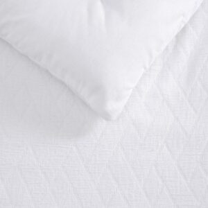 Tommy Bahama - Queen Duvet Cover Set, Soft Bedding with Matching Shams, Basketweave Textured Home Decor (Wicker Solid White, Queen)